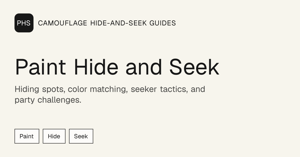Meccha Chameleon Guide | Paint Hide and Seek